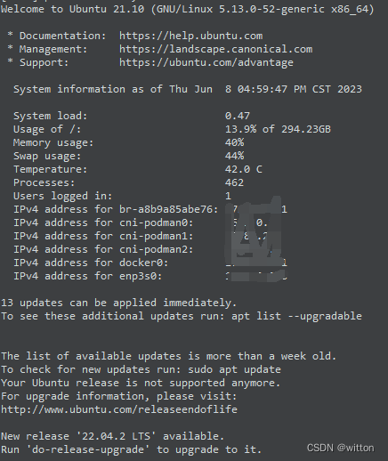 Ubuntu 登录提示信息`Message of The Day`(MOTD)定制与开关 | Witton的博客